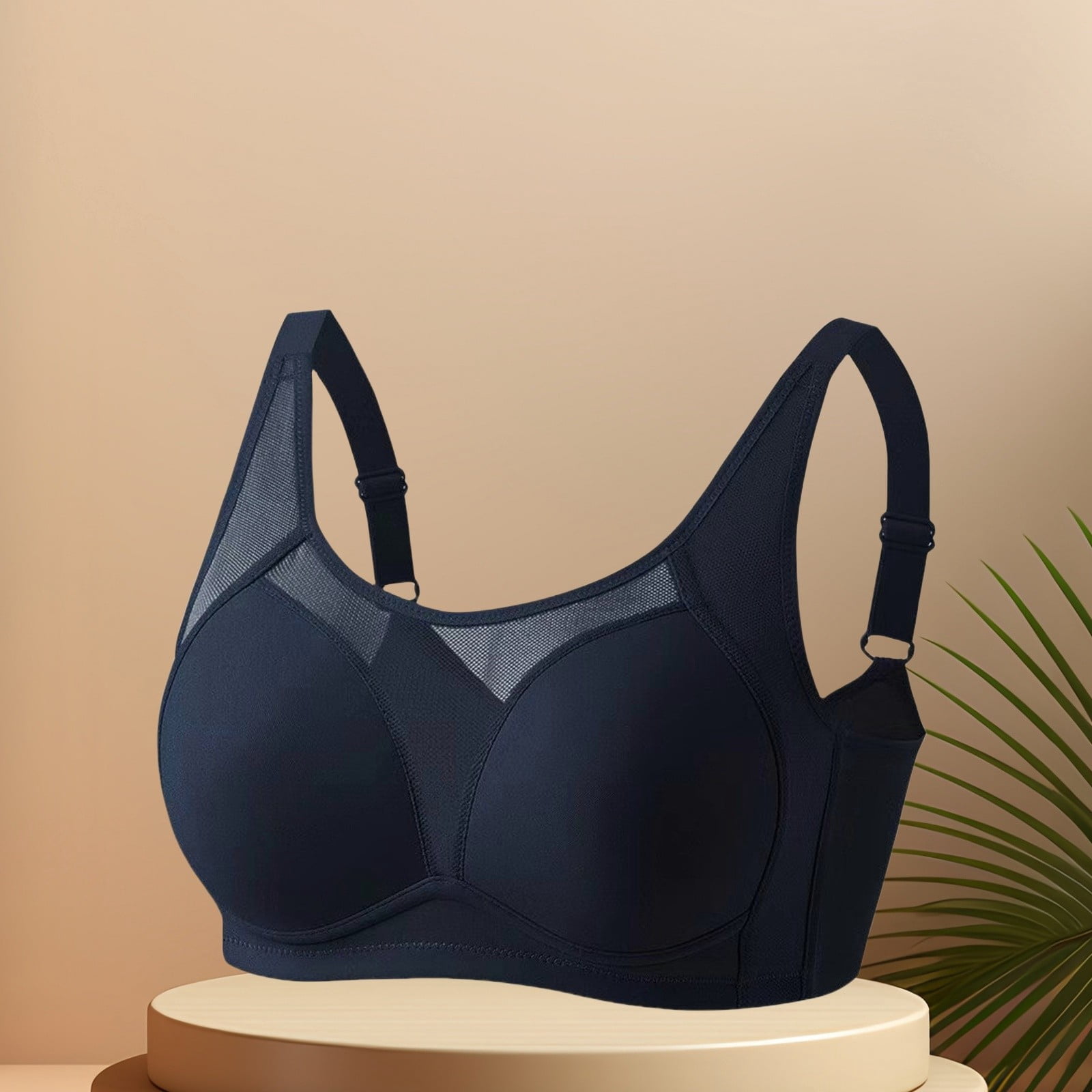 Posture Correcting Anti Sagging Wireless No Underwire Bra, Black 44 ...