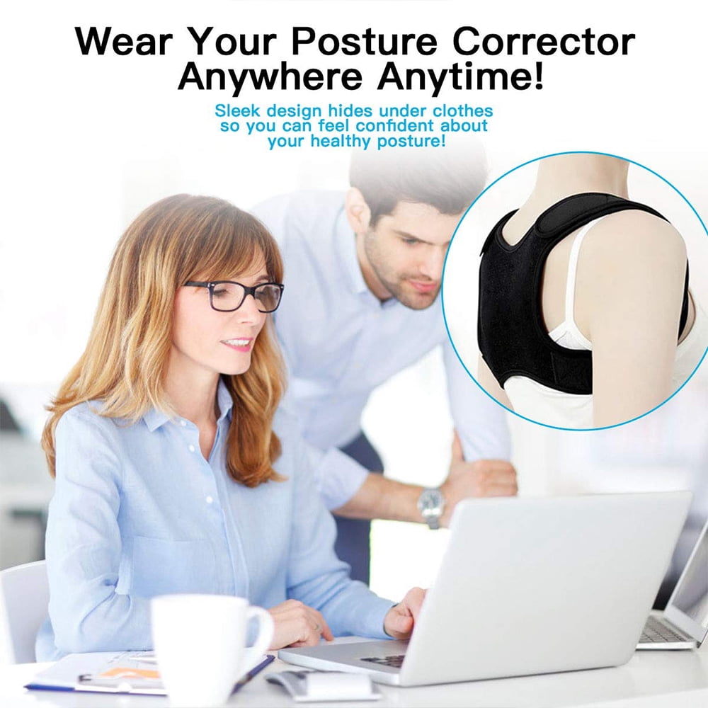 Posture Corrector For Men And Women, Adjustable Upper Back Brace ...