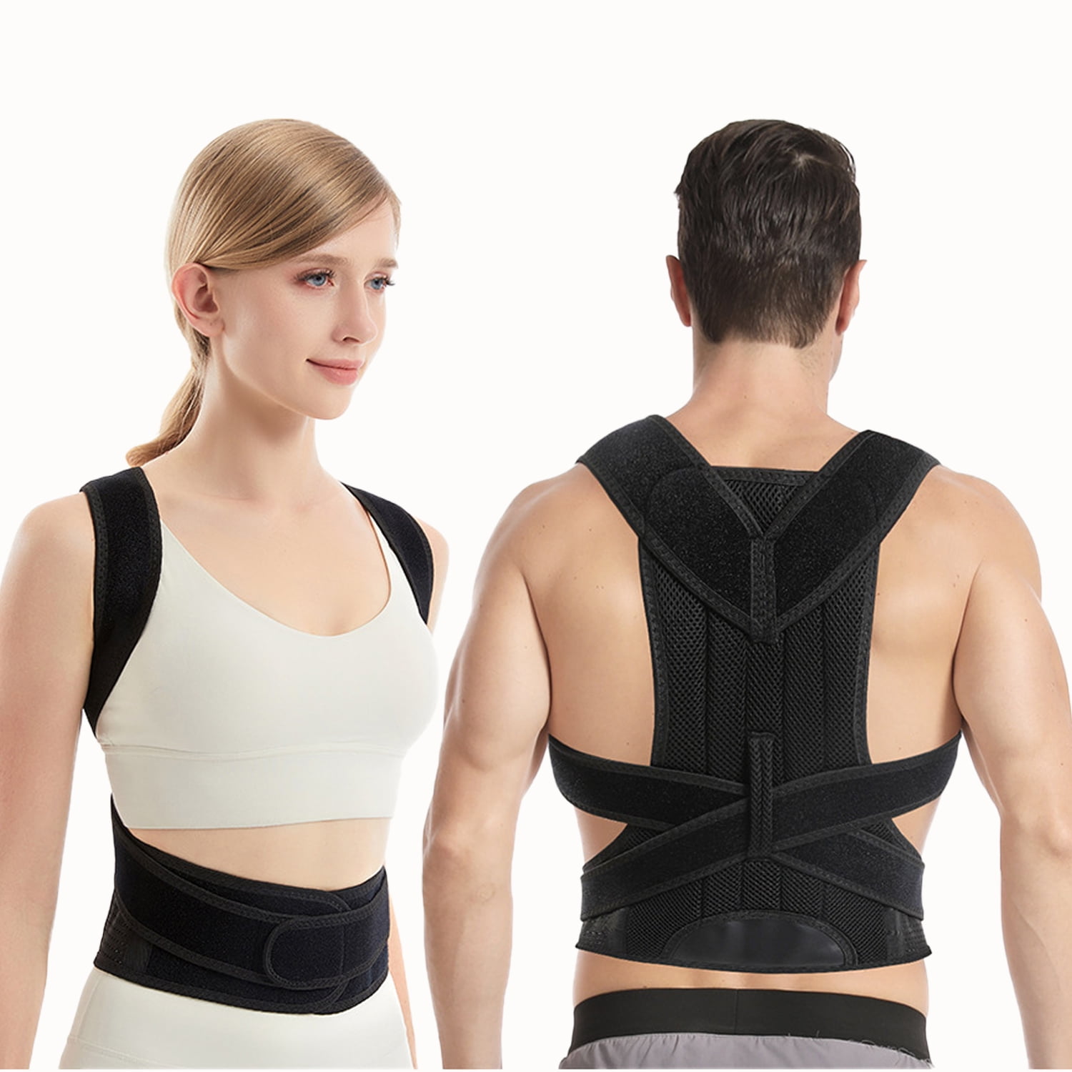 Posture Corrector for Men and Women - Lumbar Back Brace and Shoulder ...