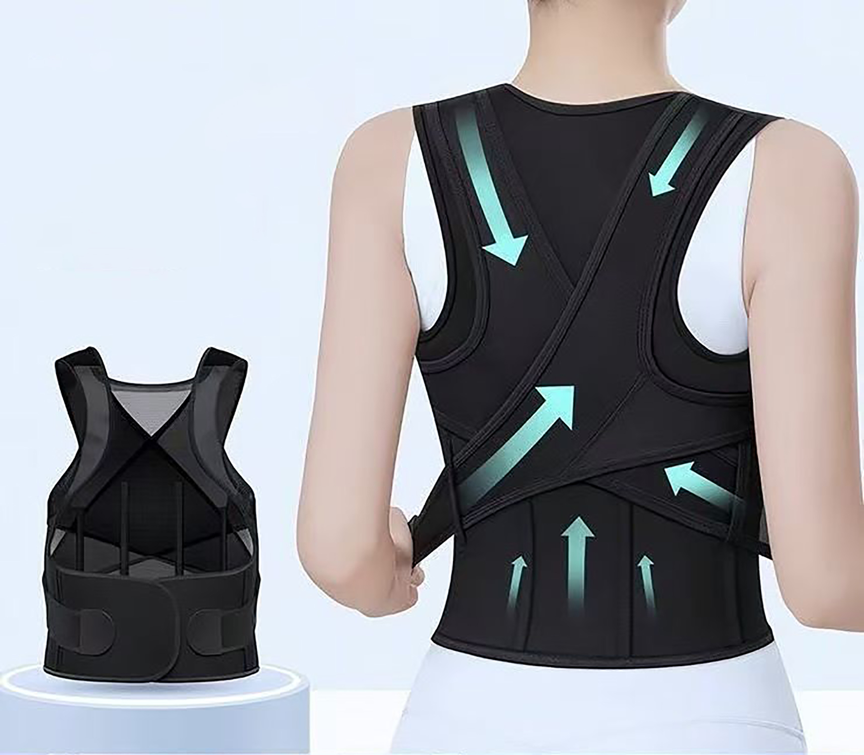 Posture Corrector for Women – 2-in-1 Back Brace with Shoulder Support ...