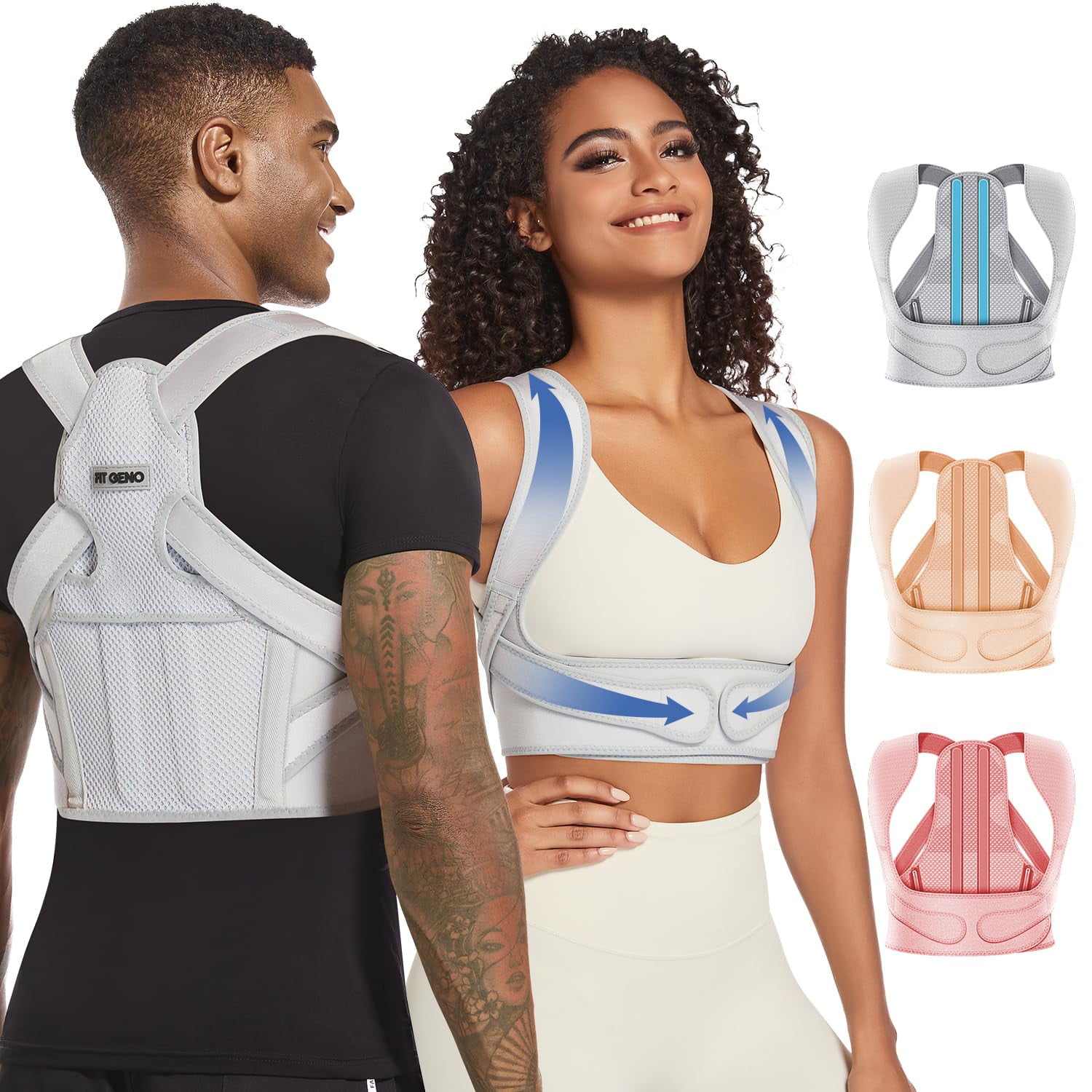 Posture Corrector for Women: Adjustable Lightweight Upper Back Brace ...
