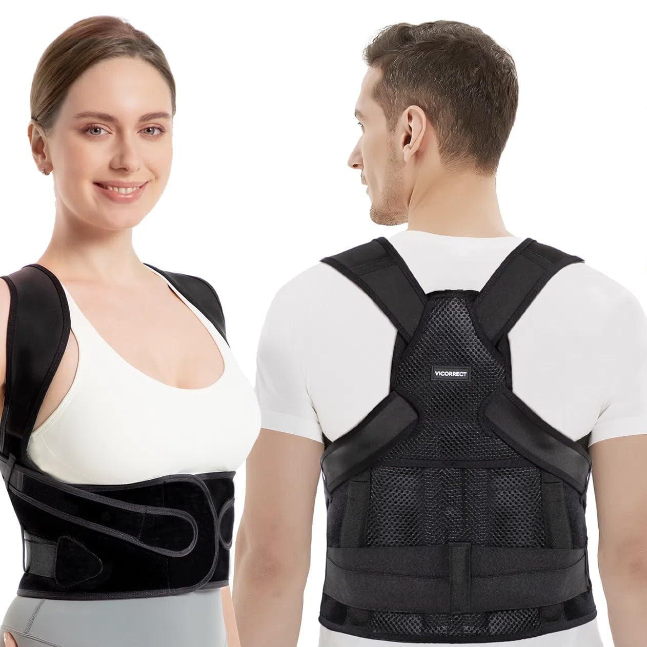 Posture Corrector for Women Adjustable: Back Support Brace - Shoulders ...