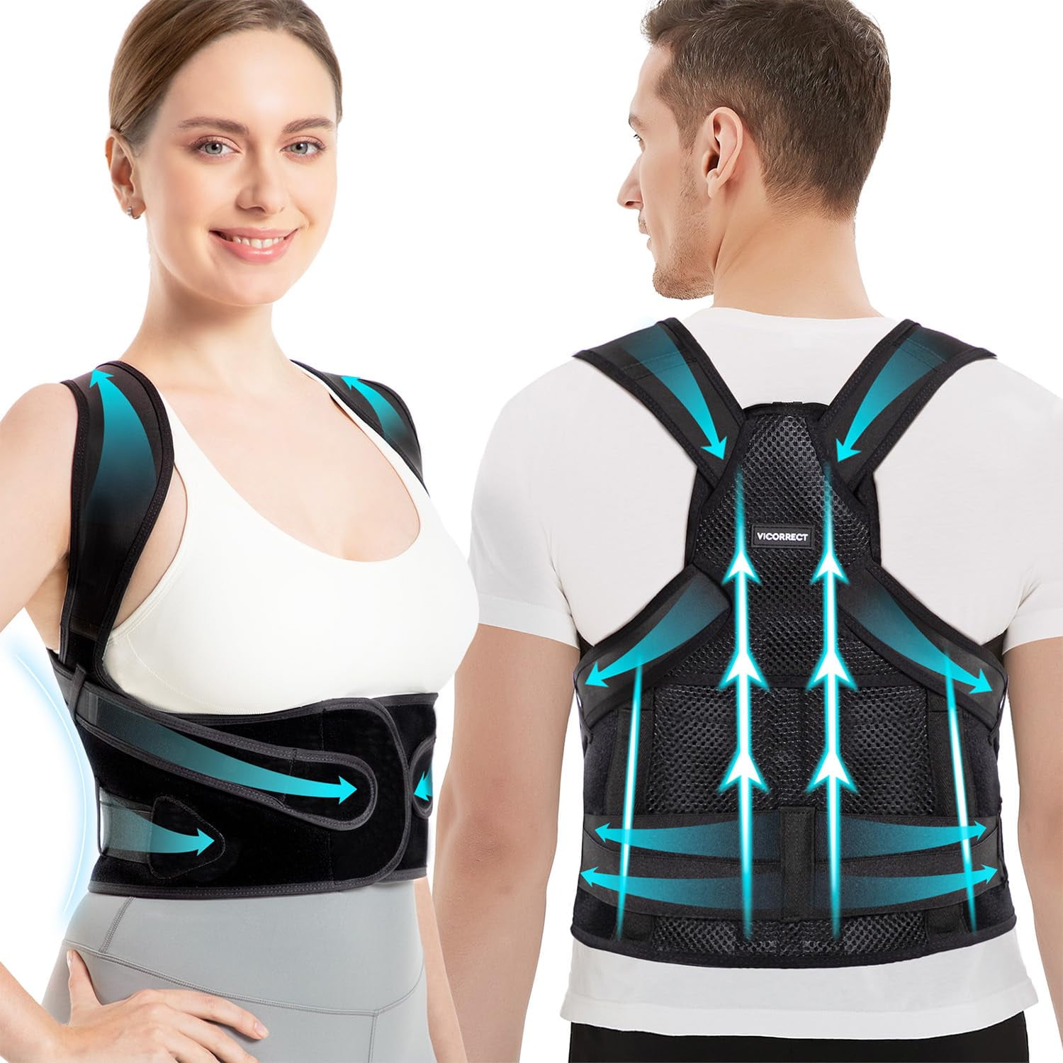 Posture Corrector for Women and Men: Back Br Support - Shoulders ...