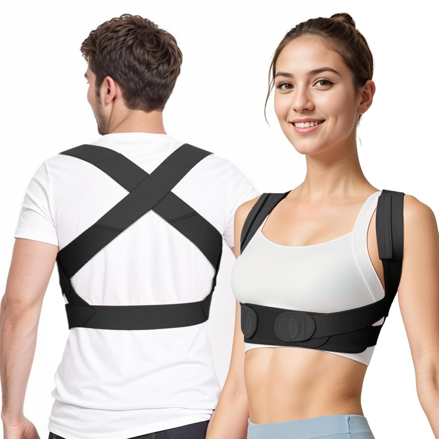 Posture Corrector for Women and Men, Back Brace, Full Size Shoulder ...