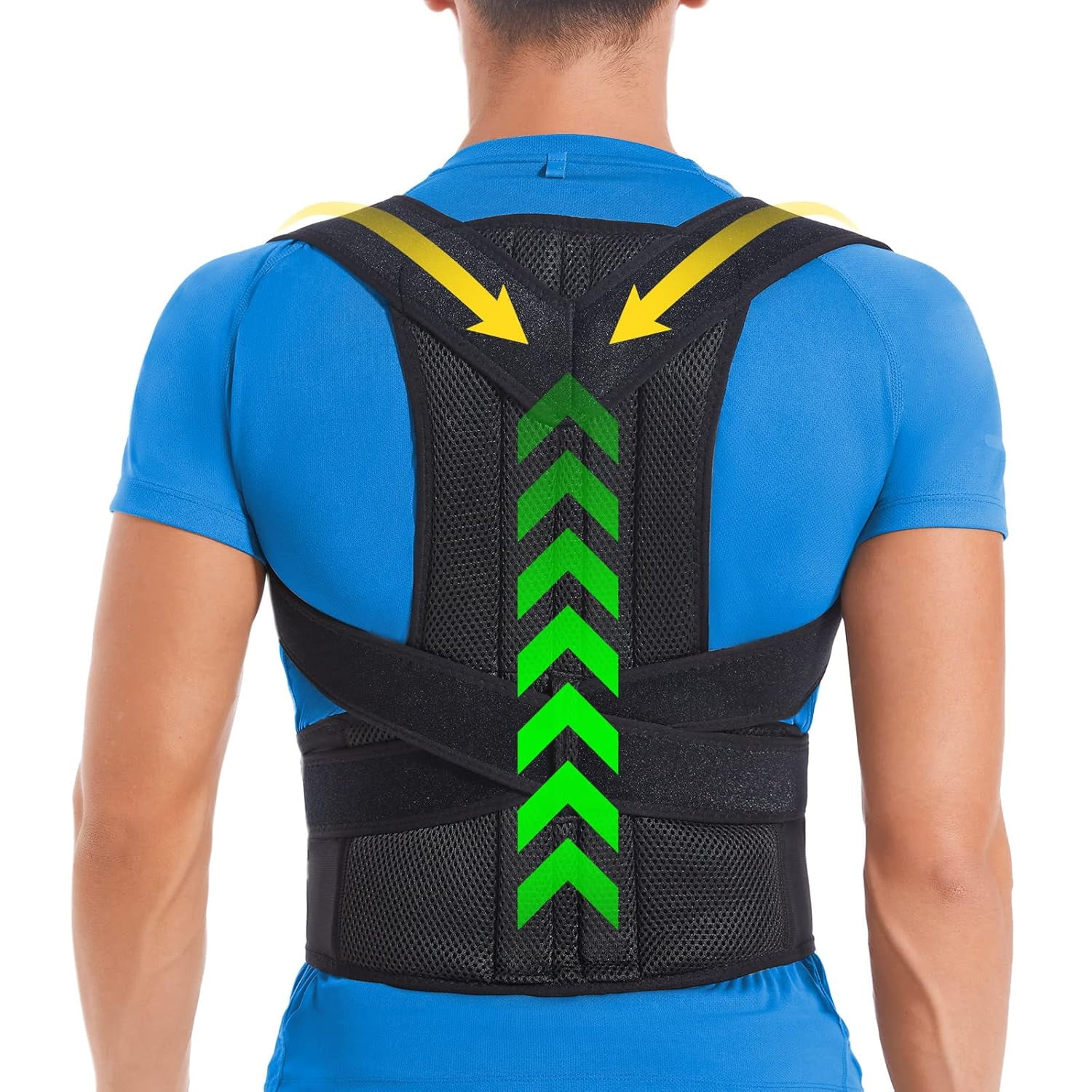 Posture Corrector for Women and Men, Brace for Upper and Lower Back Pain Relief, Adjustable Back ...