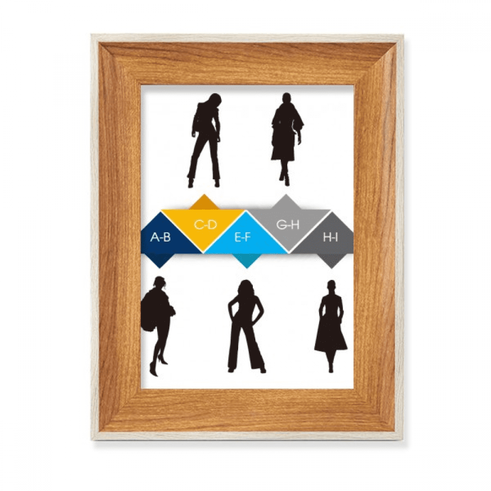 Posture Selection Outline Models Desktop Wooden Photo Frame Display ...