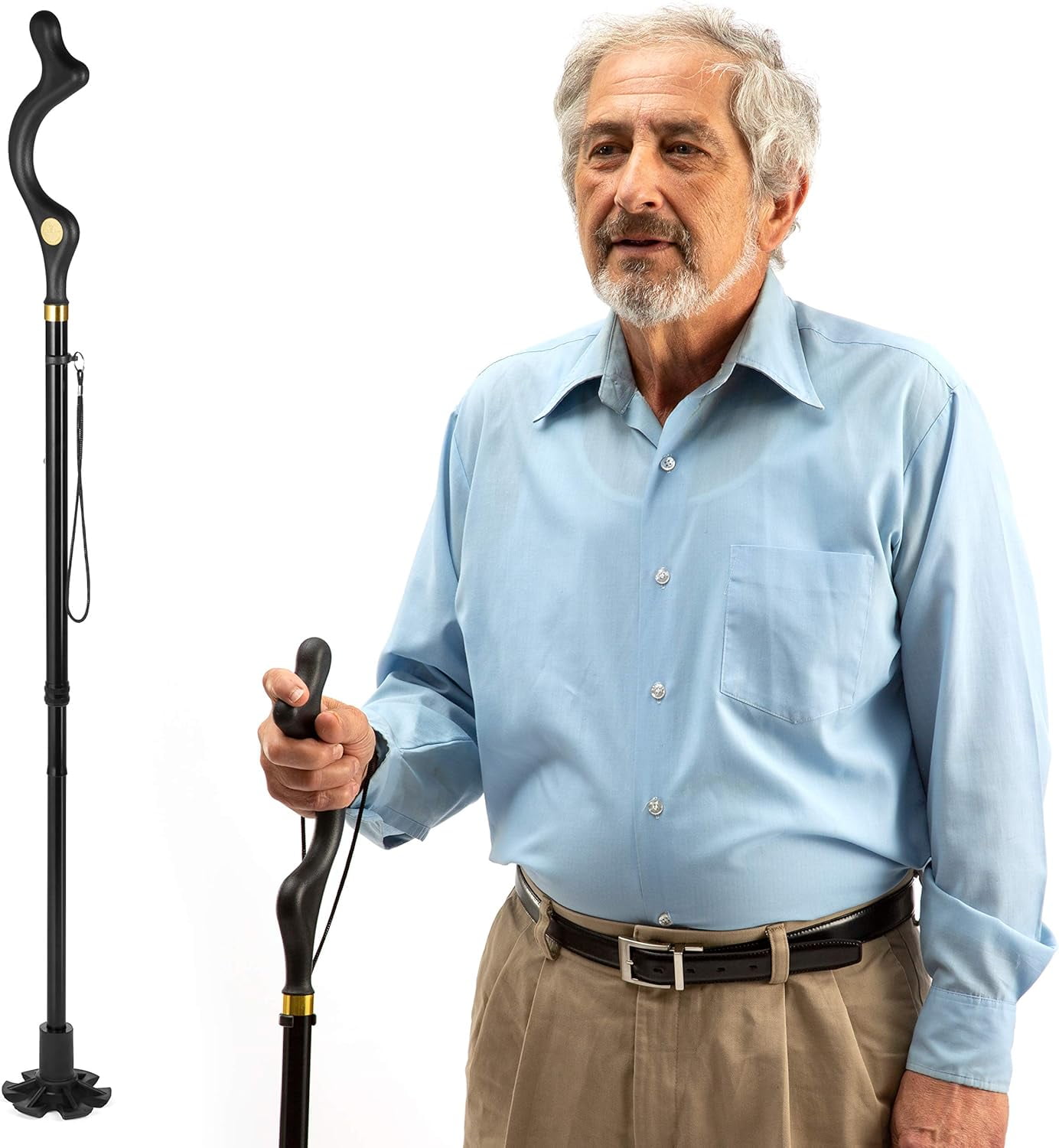 Posture Walking Cane for Men & Women, Adjustable Lightweight Self ...
