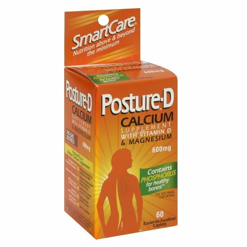 Posture-d Calcium Supplement with Vitamin D600mg-60ea Pack of 2 ...