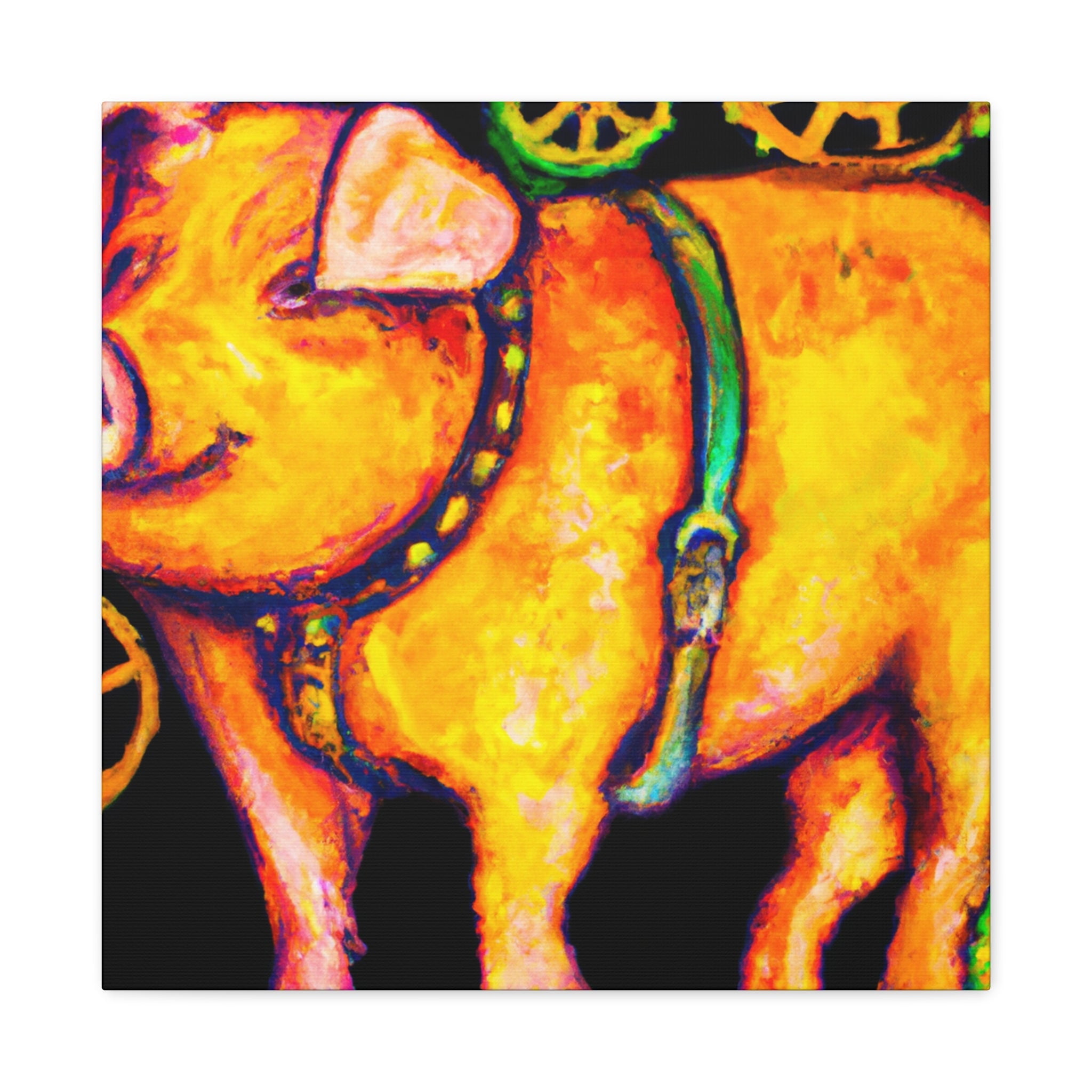 "Pot-Bellied Steam Pig" - Canvas - Walmart.com