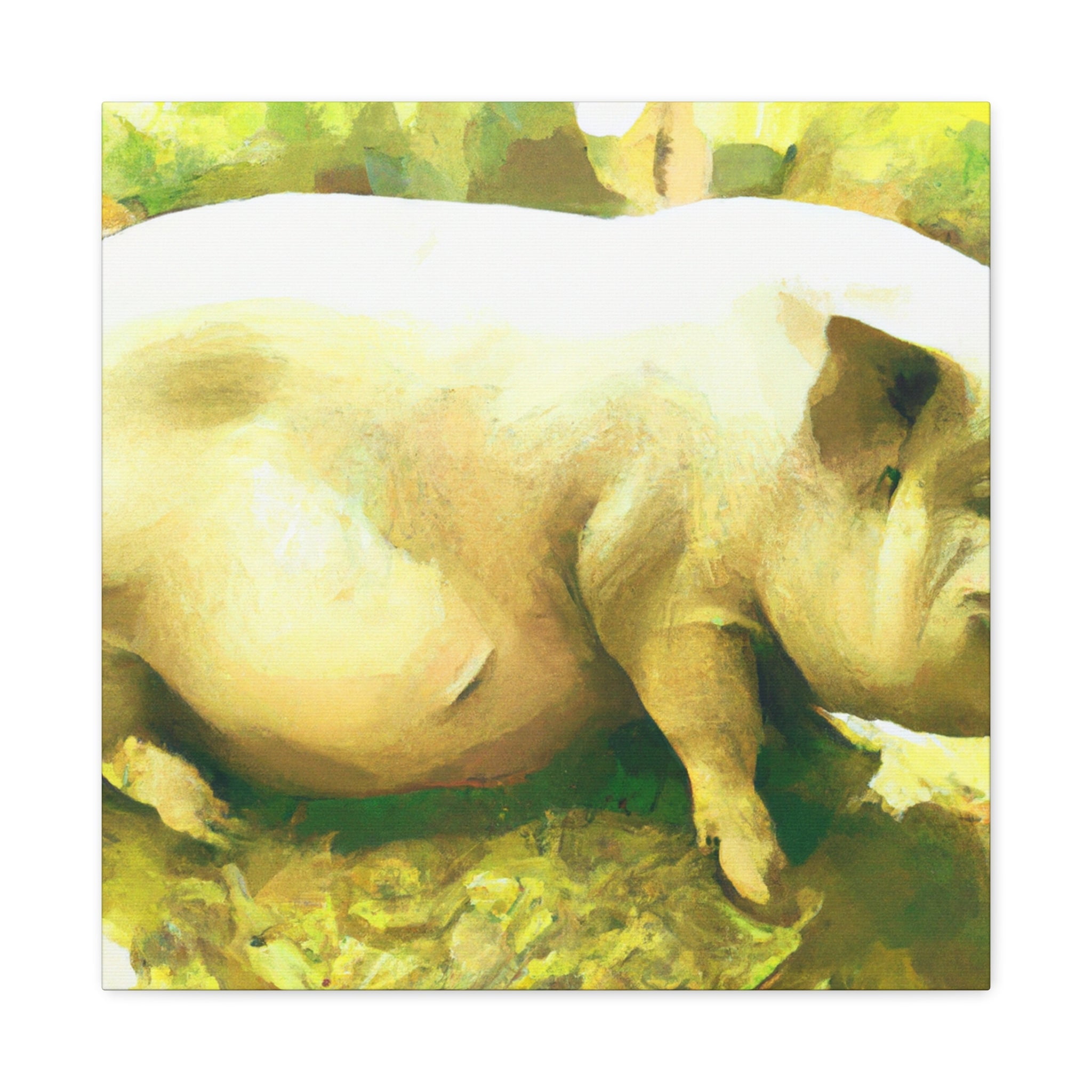 "Pot Belly Pig Paradise" - Canvas - Walmart.com