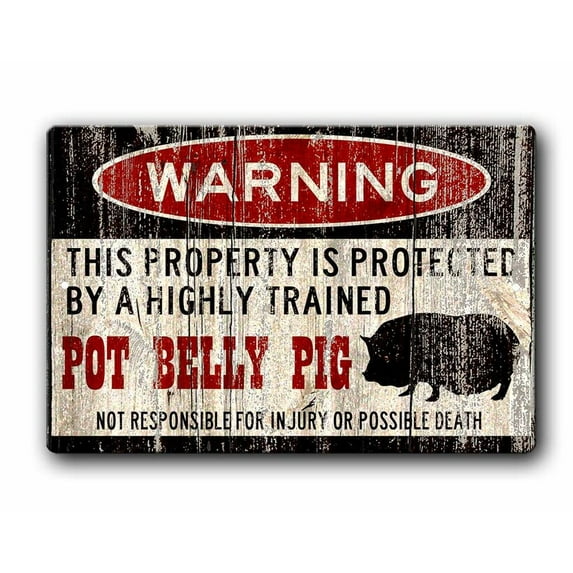 Pot Belly Pig Sign,Funny Metal Signs,Pot Bellied Pig,Pot Belly Pig,Pig ...