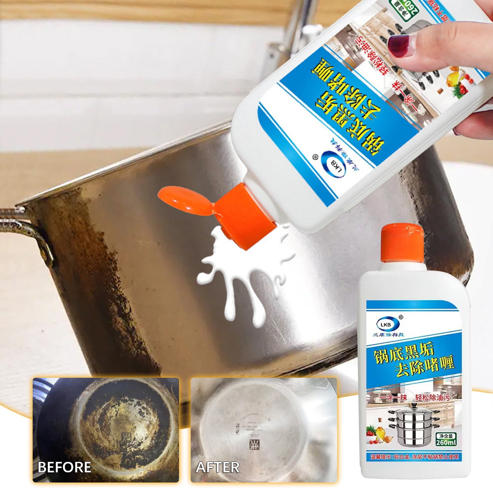 Pot Bottom Black Removal Gel Stainless Steel Pot Tool Black Scale ...