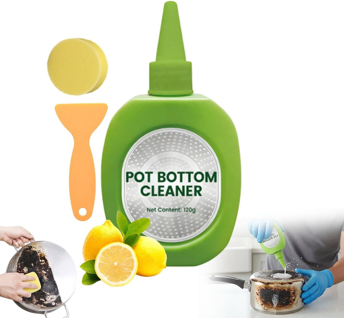 Pot Bottom Stain & Grime Remover, Powerful Pot Bottom Cleaner Gel ...