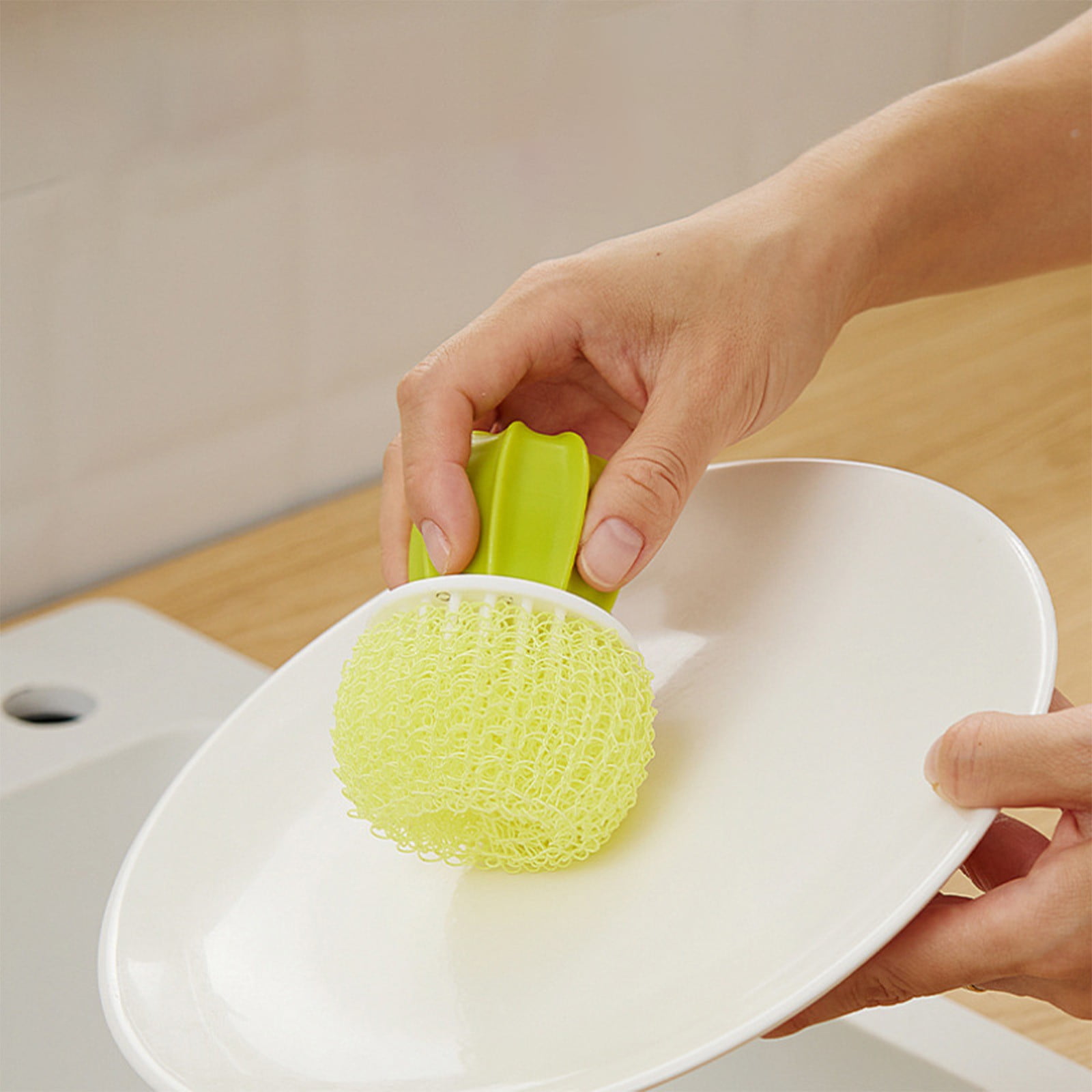 Pot Brush Cactus Cleaning, Gradient Colour Cleaning Tool, Durable ...