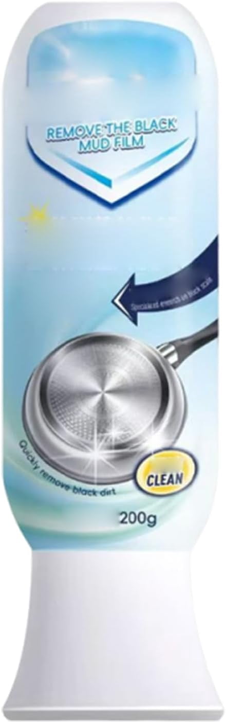 Pot Cleaner Black Mud Film, Remover Black Pot Stain Cleaning Paste ...