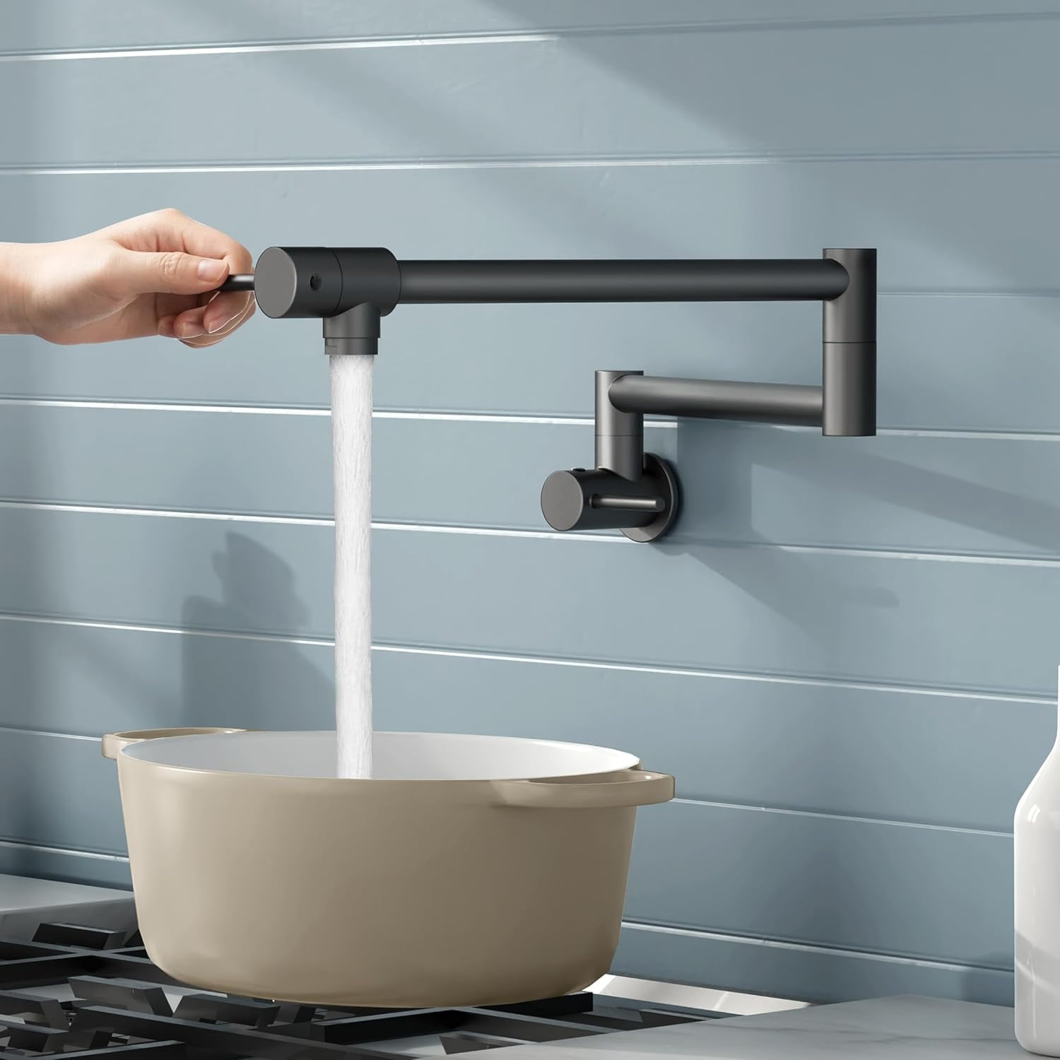 Pot Filler Faucet, 25.6" Over Stove Pot Filler with Heat-Resistant ...