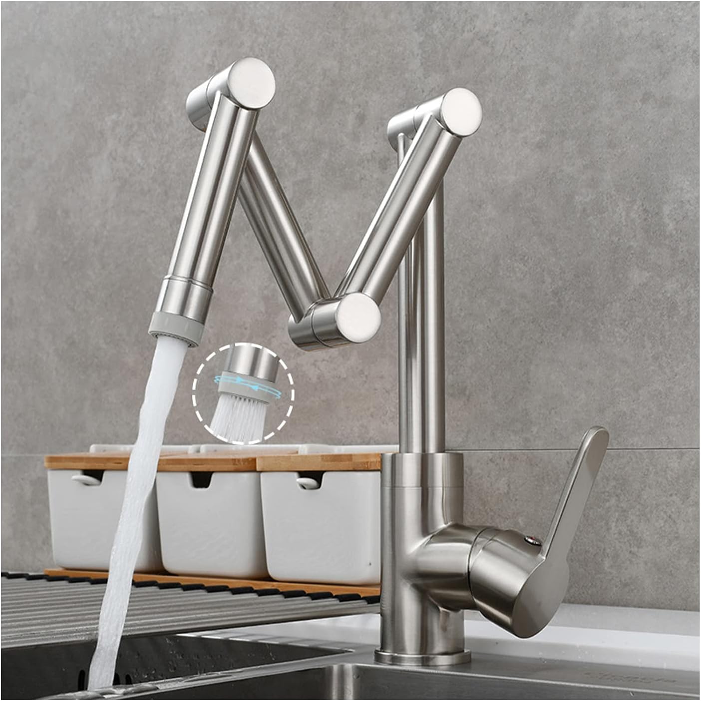 Pot Filler Faucet, Folding Stretchable Kitchen Faucet 304 Stainless ...