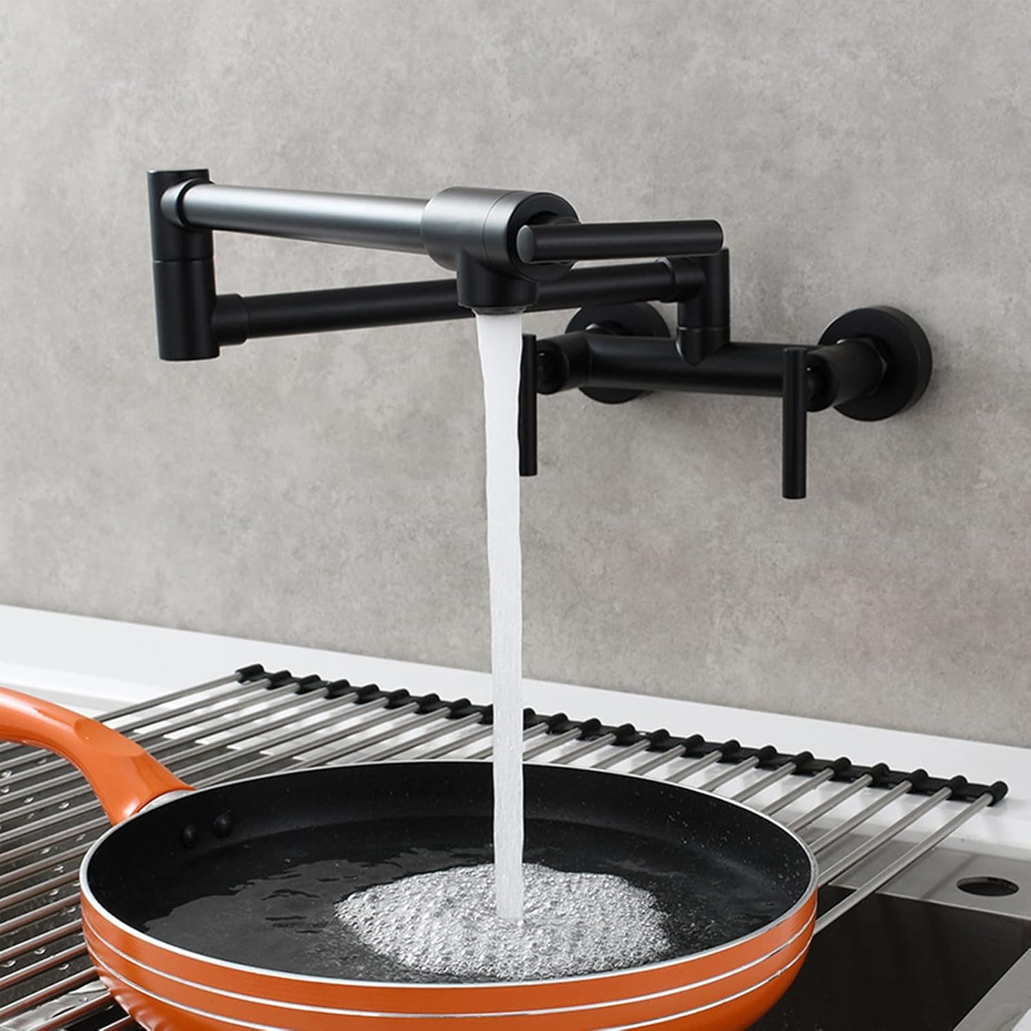 Pot Filler Faucet For Both Hot Cold Water Mixer Tap, Folding Kitchen ...
