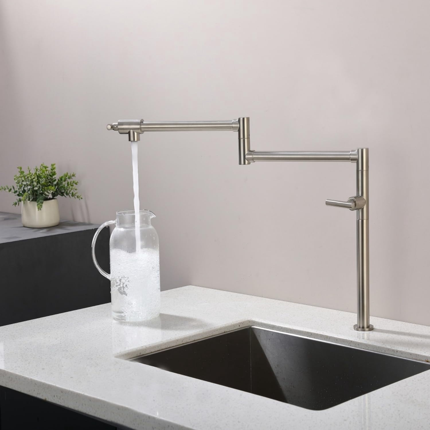 Pot Filler Faucet for Kitchen Sink, Deck Mount Pot Faucets Over Stove ...