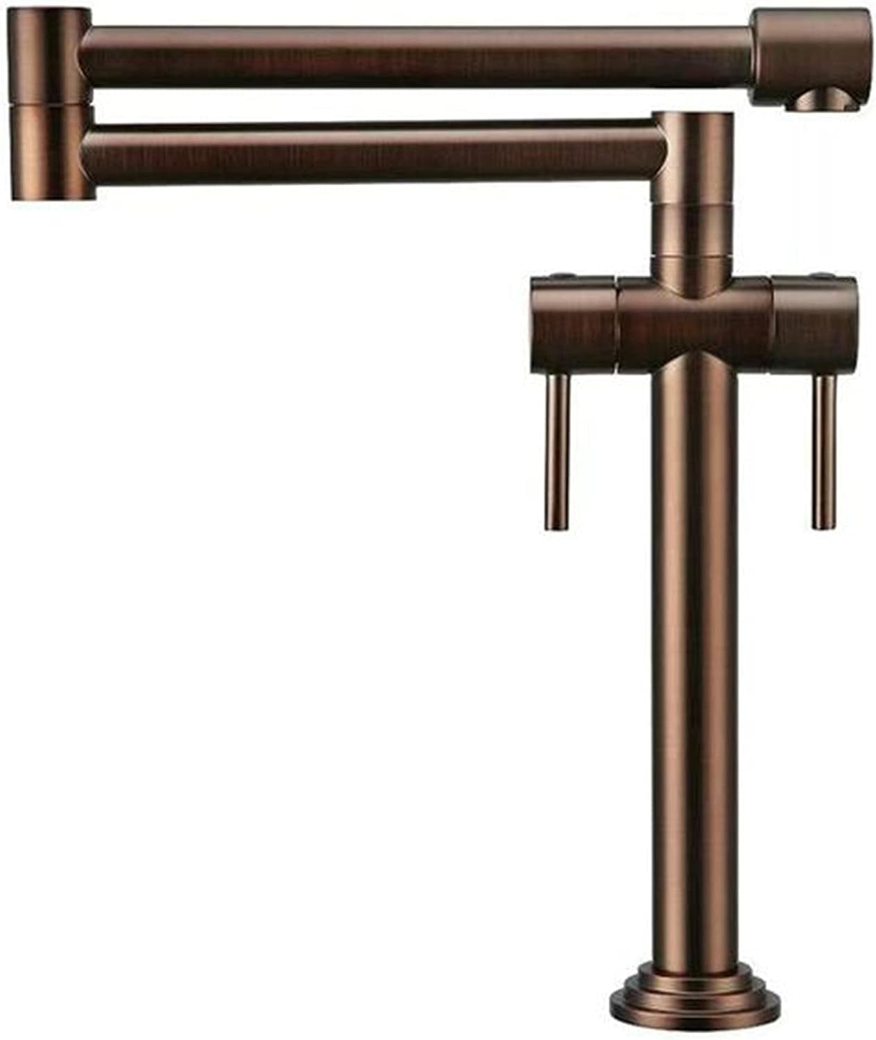 Pot Filler Faucet, Solid Brass Kitchen Faucet, Deck Mount Kitchen Sink ...