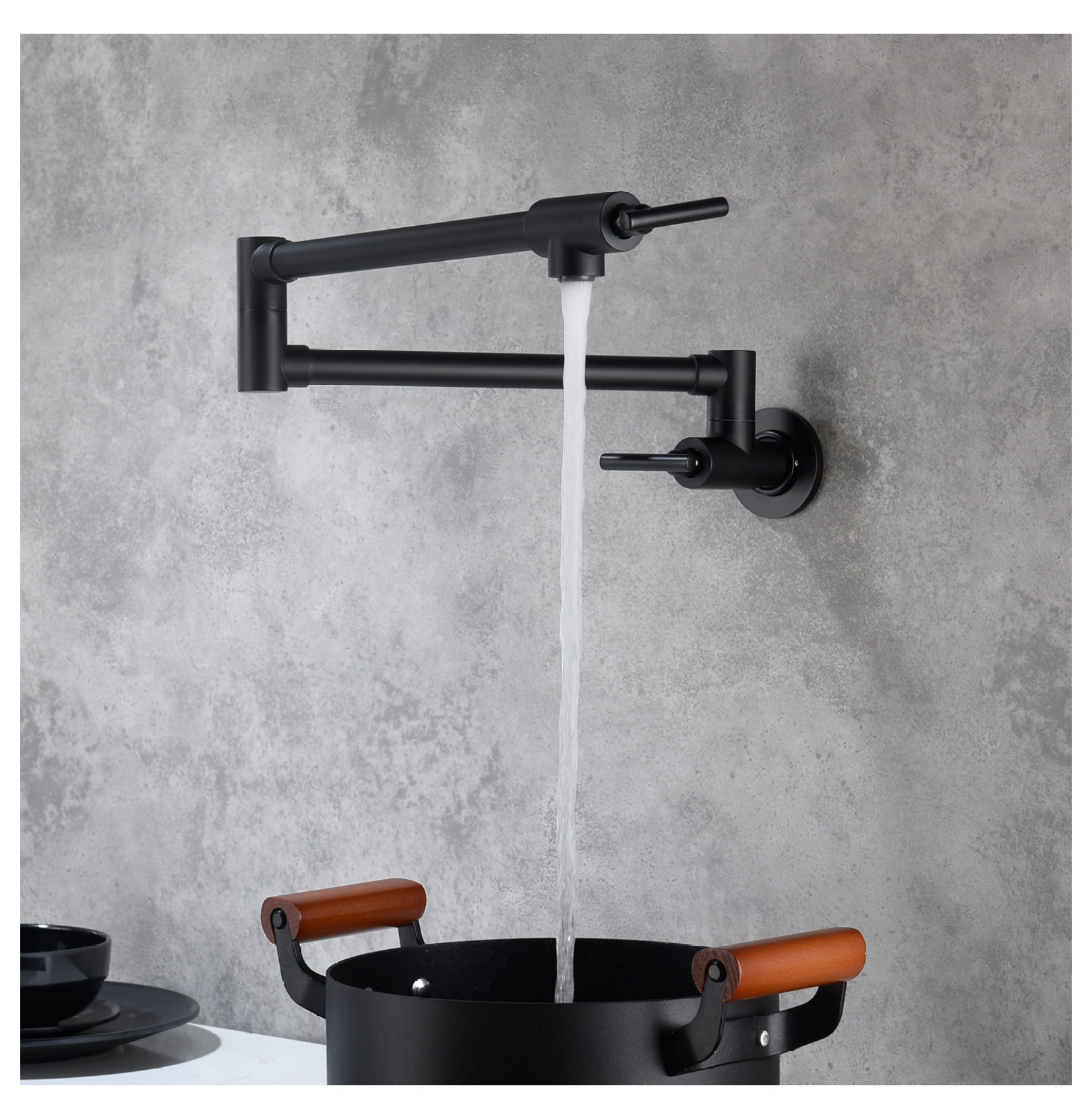Pot Filler Faucet Wall Mount - Commercial Kitchen Faucet with Free ...