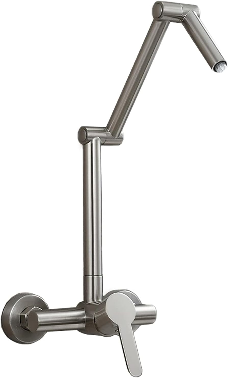 Pot Filler Faucet Wall Mount Foldable Kitchen Faucet Brass Kitchen Sink ...