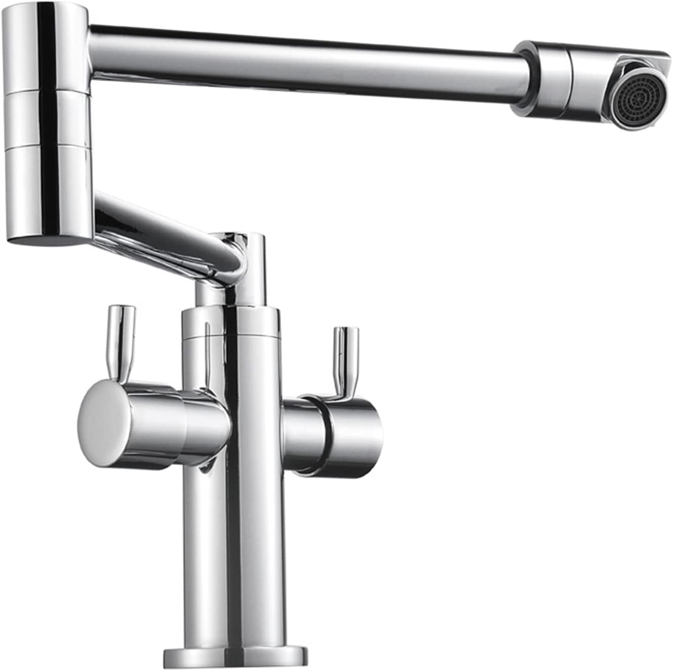 Pot Filler Folding Faucet Brass Double Joint Swing Arm Kitchen Sink Pot ...