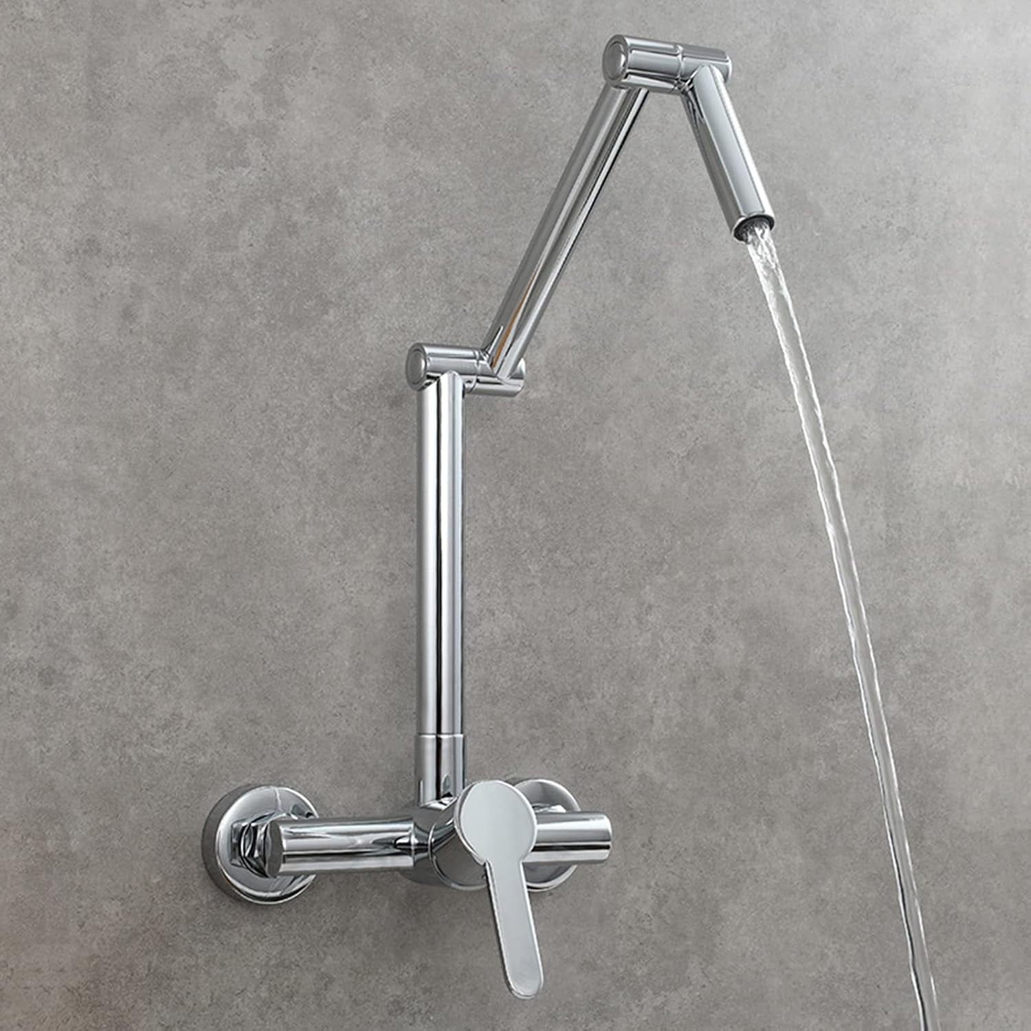 Pot Filler Sink Faucet, Brass Wall Mount Kitchen Faucet, Modern Single ...