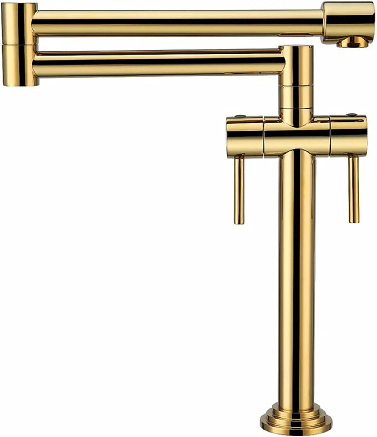 Pot Filler Solid Brass Kitchen Deck Mount Kitchen Sink Faucet with ...