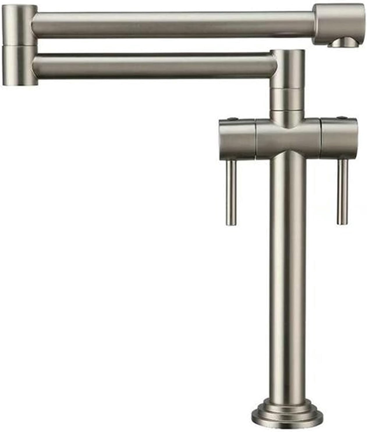 Pot Filler Solid Brass Kitchen Deck Mount Kitchen Sink Faucet with ...