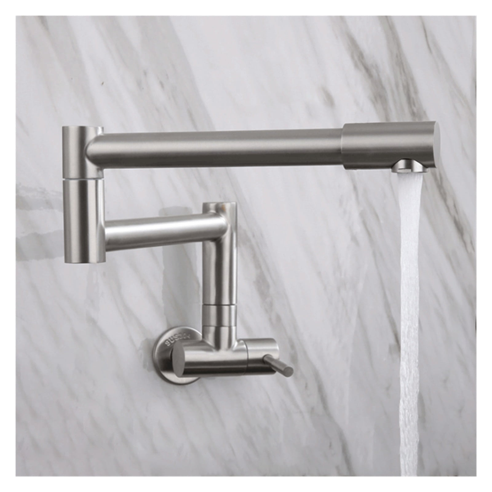 Pot Filler Tap Wall Mount Foldable Kitchen Faucet Single Cold Single ...