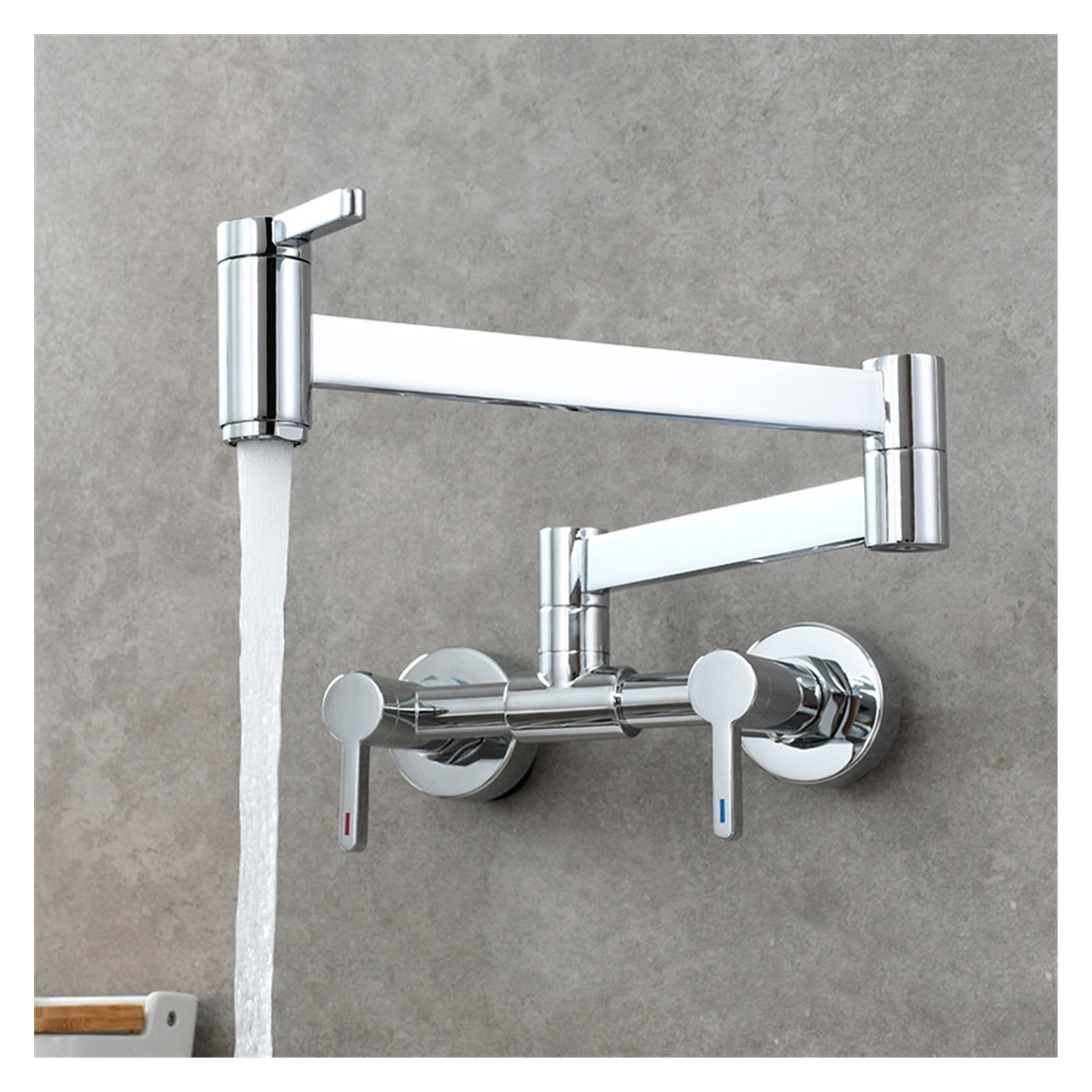 Pot Filler Tap Wall Mounted Foldable Kitchen Faucet Hot And Cold Single ...