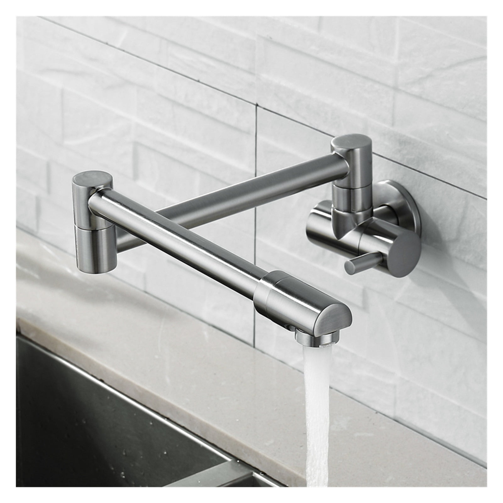 Pot Filler Tap Wall Mounted Foldable Kitchen Faucet Single Cold Single ...