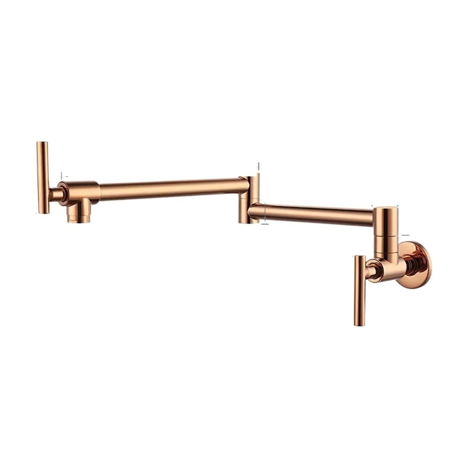 Pot Filler Tap Wall Mounted Kitchen Sink Faucet, Rose Gold/Gun Gray ...