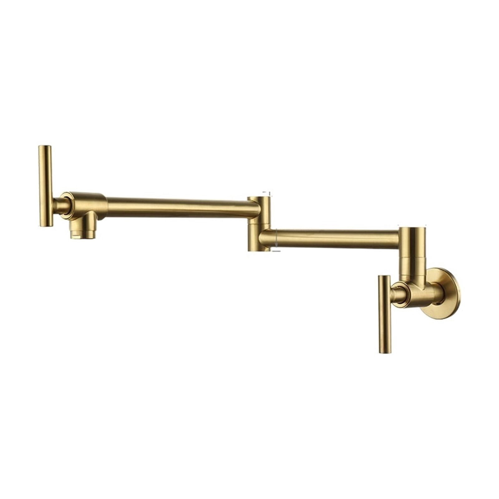 Pot Filler Tap Wall Mounted Kitchen Sink Faucet, Rose Gold/Gun Gray ...