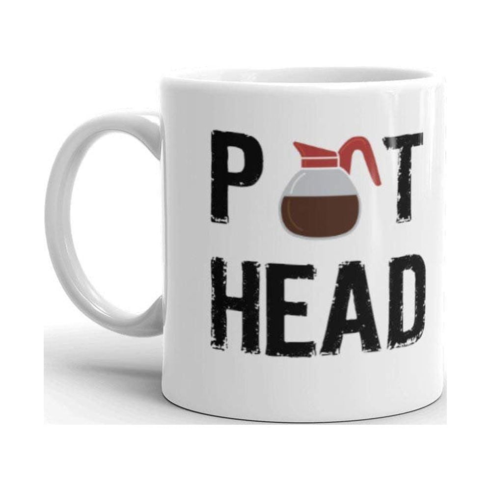 Pot Head Funny Novelty Humor 11oz White Ceramic Glass Coffee Tea Mug ...