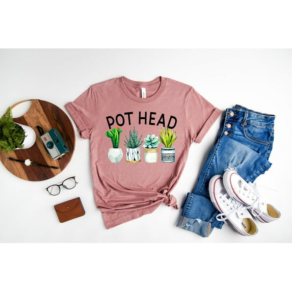 Pot Head Shirt, Plant Lover Gift, Crazy Plant Lady, Plant Mom Shirt ...