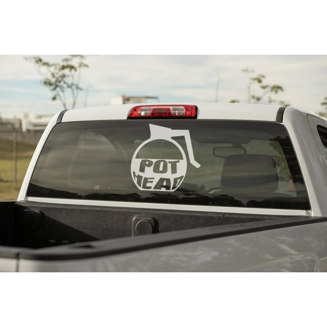 Pot Head - Vinyl decal car truck van SUV window decal sticker funny ...