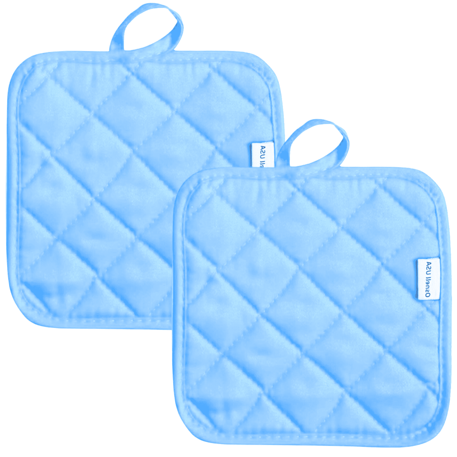 Pot Holders 7" Square Solid Color (Pack of 8) - Baby Blue - Pot Holders ...