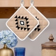 Pot Holders for Kitchen Set of 2,Retro Tribal Pattern Heat-Proof Non ...