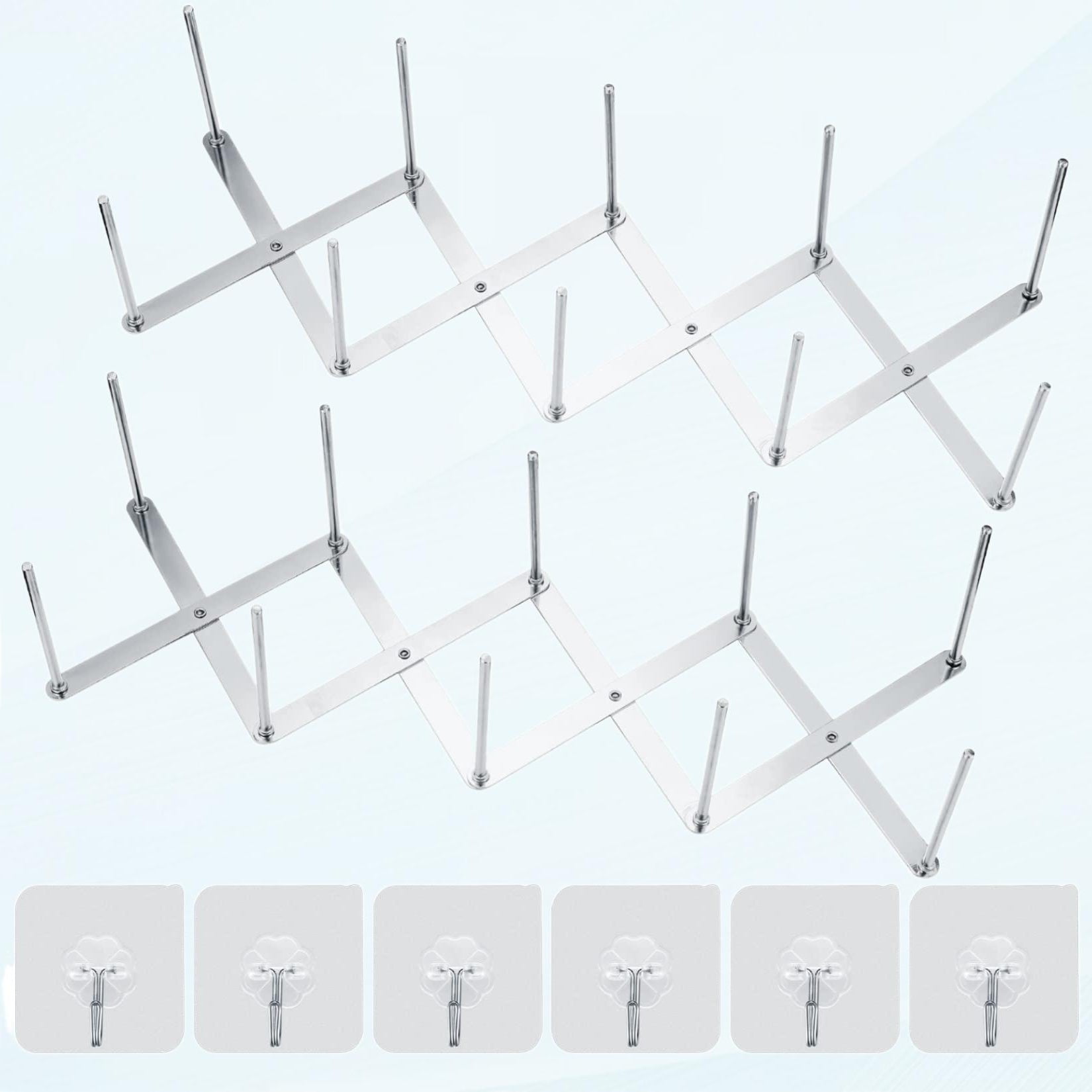 Pot Lid Holder, 2 Pcs Stainless Steel Pot Lid Organizer, Rib Rack ...