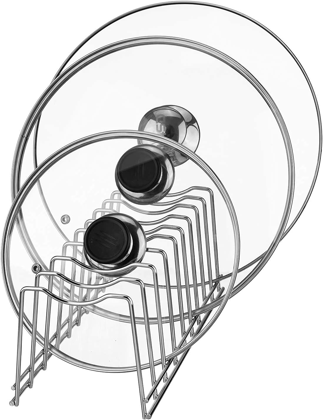 Pot Lid Holder, Stainless Steel Kitchen Organizer Rack Rest, Storage ...