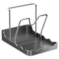 Pot Lid Holder and Spoon Rest, Countertop Stovetop Organizer Rack with ...