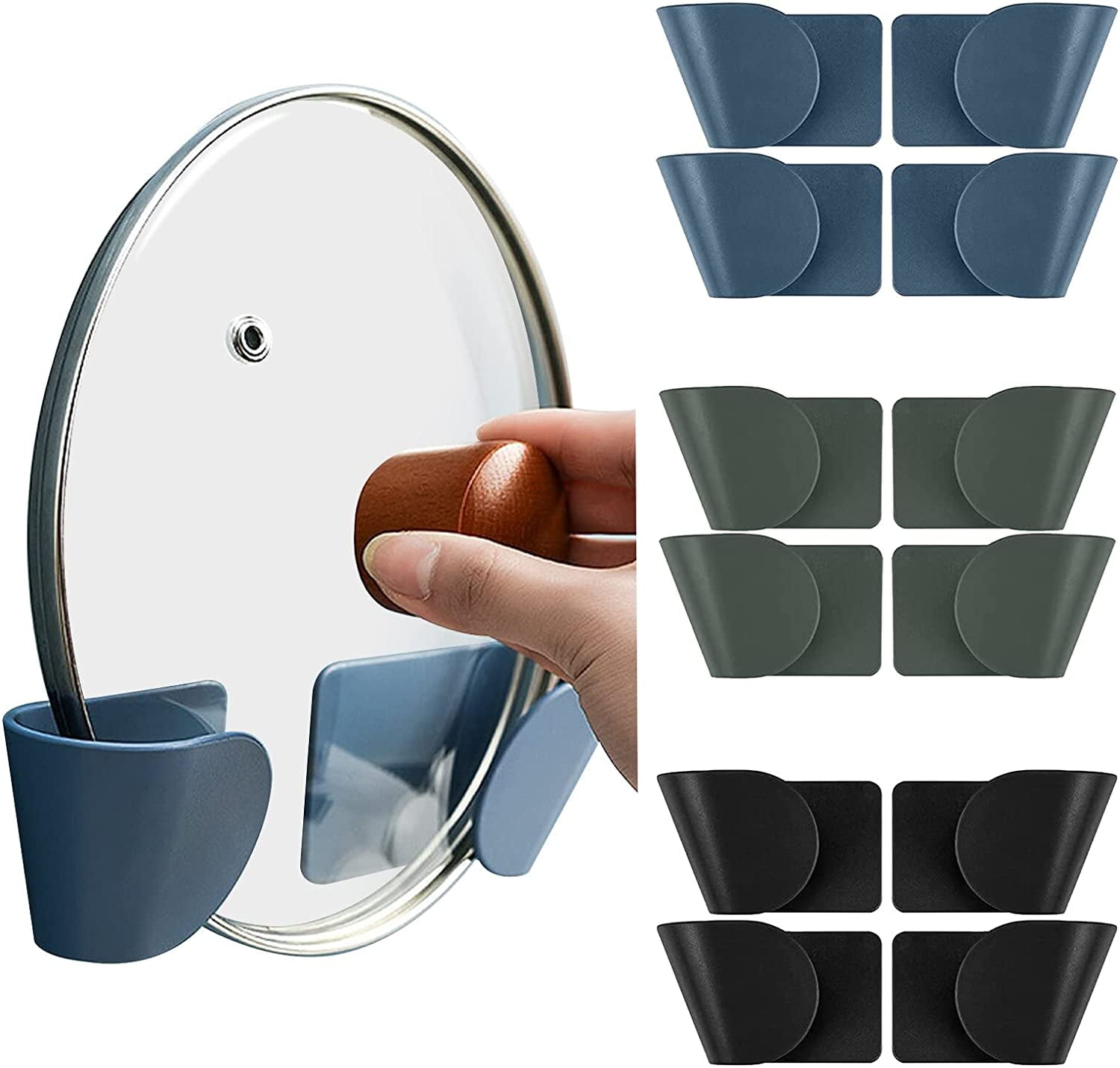 Pot Lid Organizer, Pot Pan Lid Organizers Holder Inside Cabinet Door ...