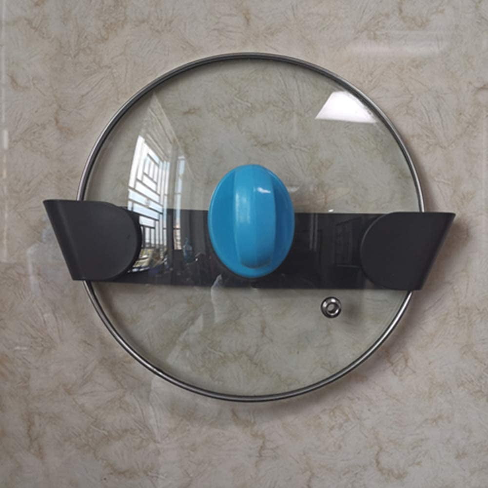 Pot Lid Rack, 6 Pcs of Wall-Mounted Pan Lid Organizer Holder, Self ...