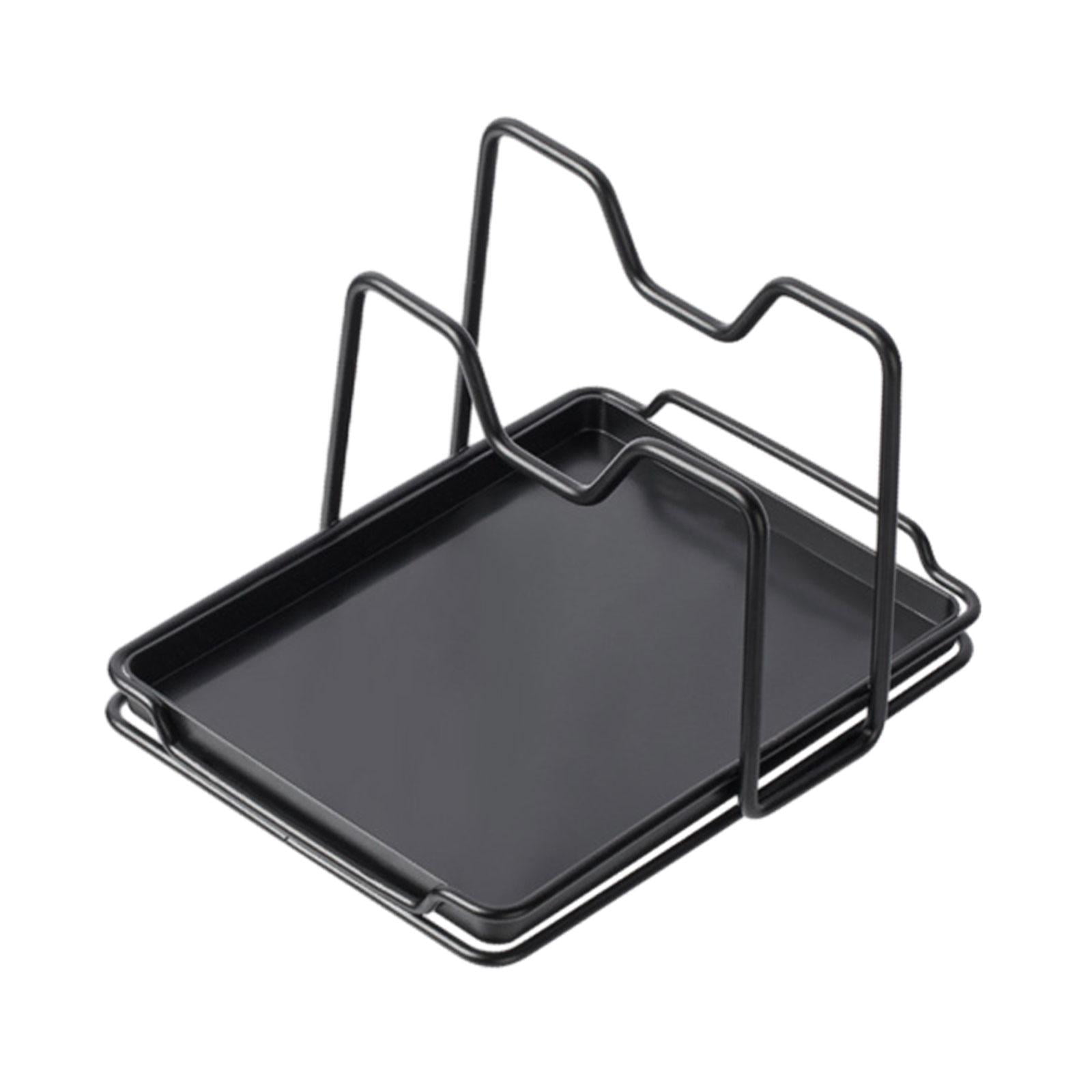 Pot Lid Rack Metal Pot Lids Holder for Restaurant Kitchen Countertop ...