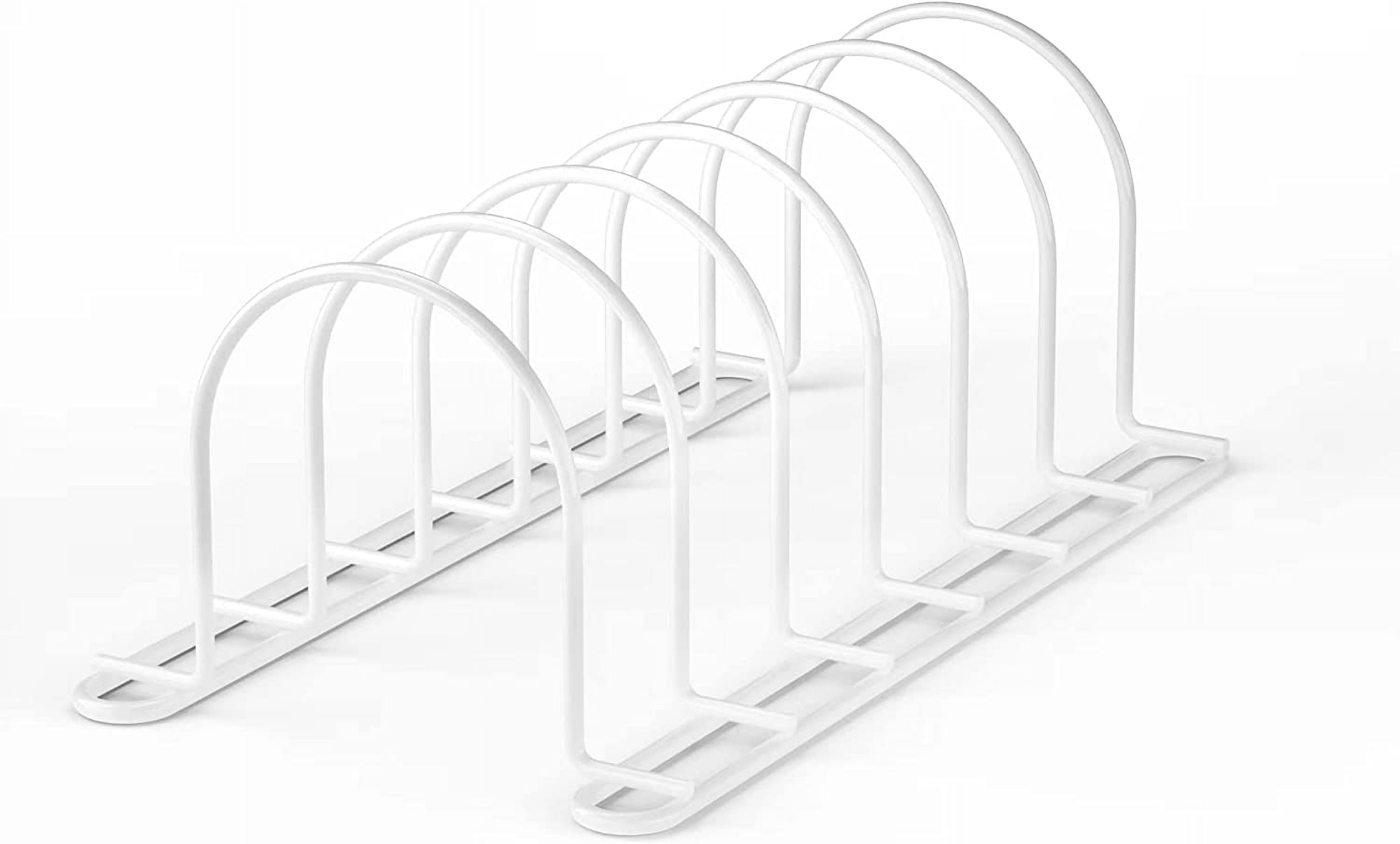 Pot Lid Rack Organizer, 10.5" Kitchenware Dividers Holder for Plates ...