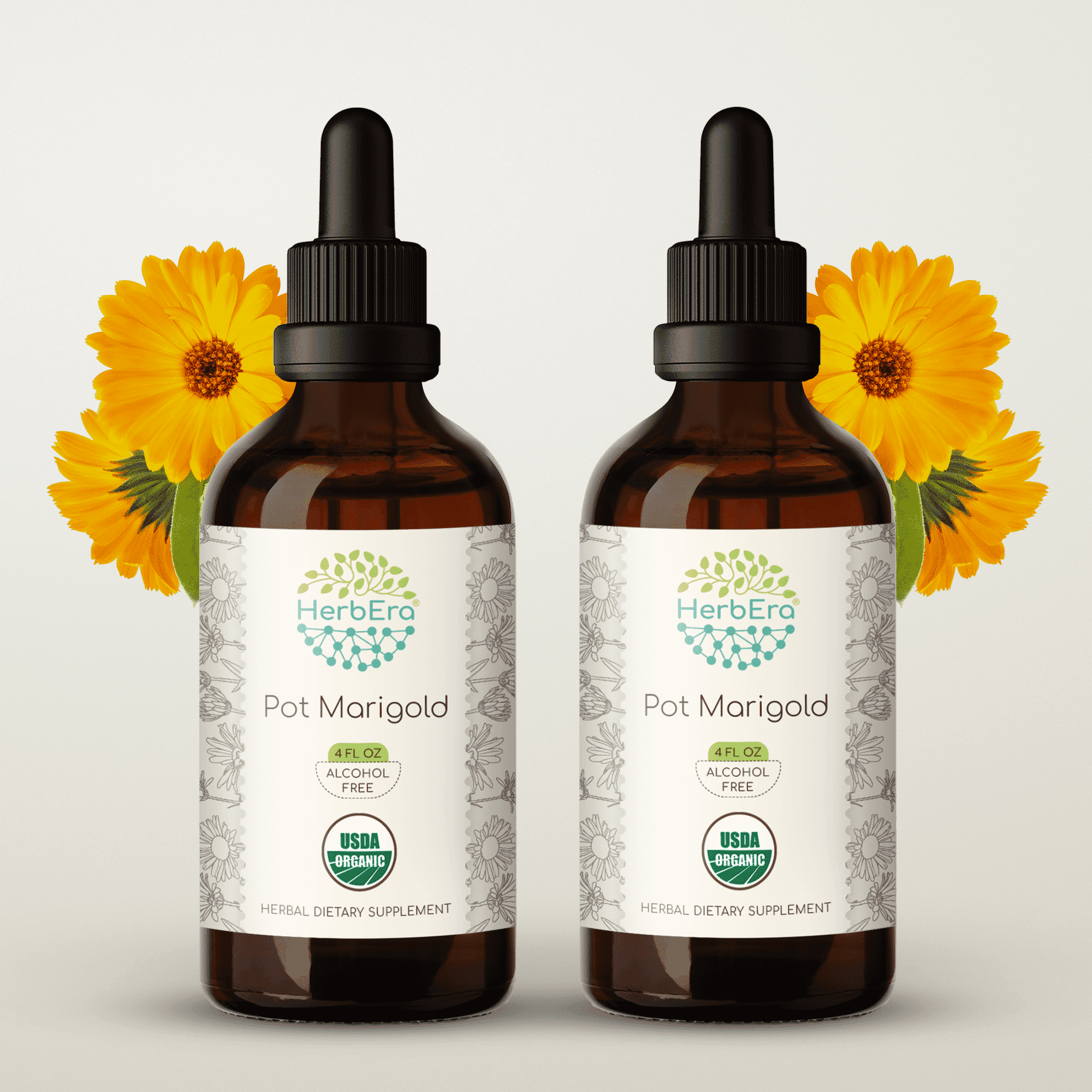 HerbEra Pot Marigold Tincture, Organic Herbal Dietary Supplement for ...