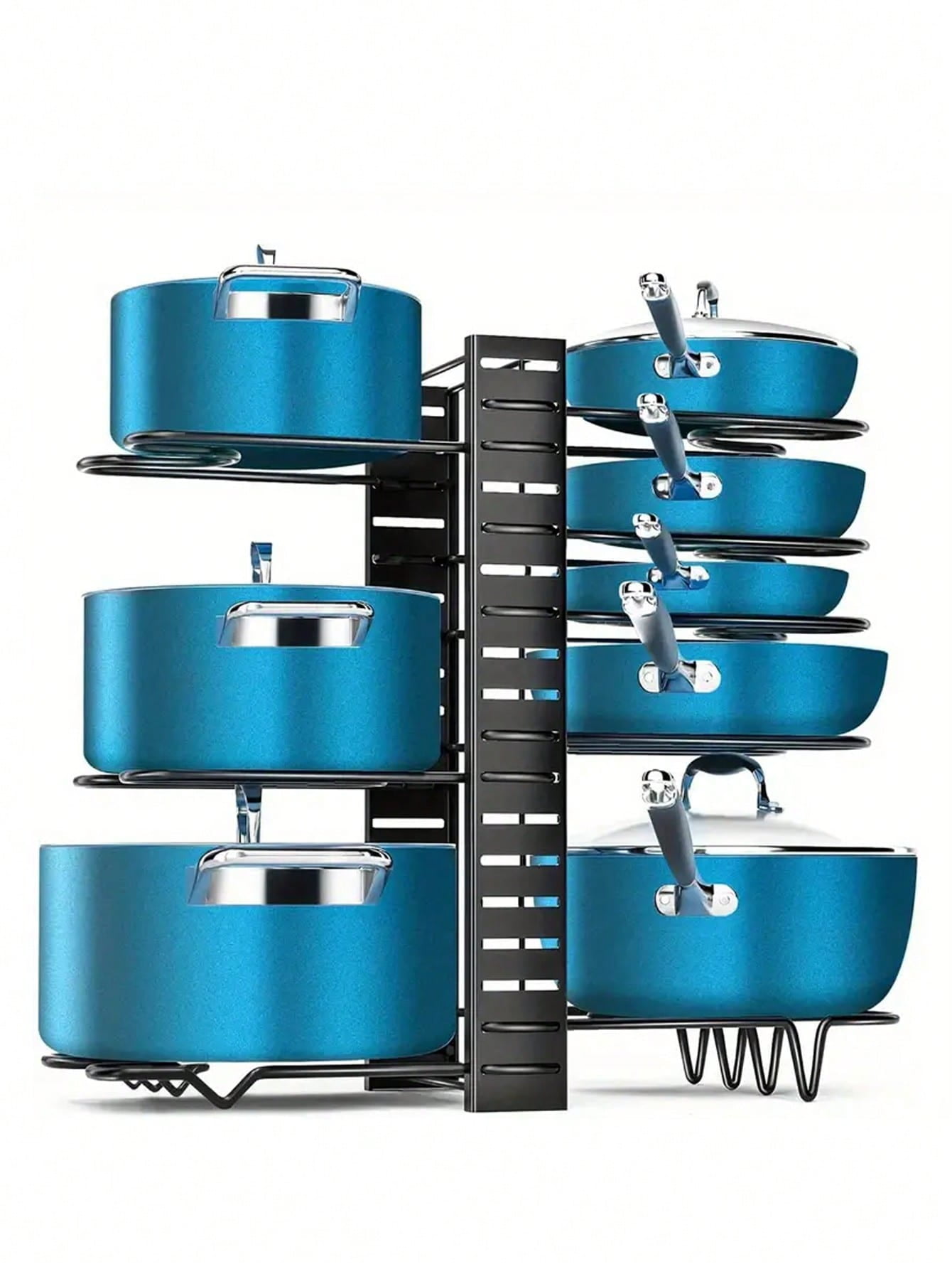 Pot Organizer Rack 8 Tiers Pots And Pans Organizer, Pot Lid Organizer ...