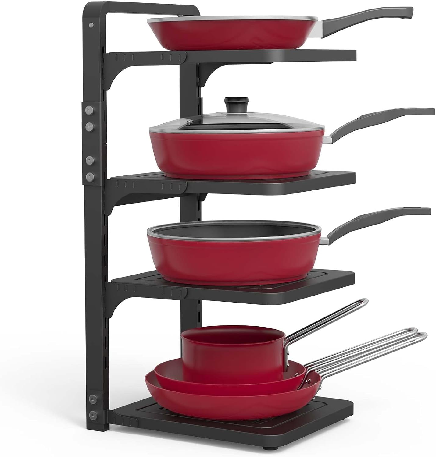 Pot and Pan Organizer Rack for under Cabinet, Heavy Duty Pot Pan Rack ...